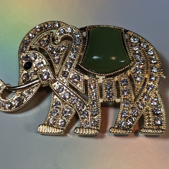 Monet | Jewelry | Vintage Monet Rhinestone Elephant Pin | Poshmark